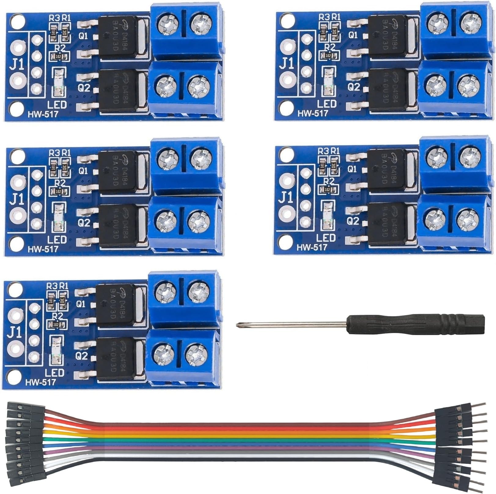 Amazon.com: MTDELE 5Pcs MOSFET Switch Drive Module DC 5V-36V 15A(Max 30A) 400W Dual High-Power ...