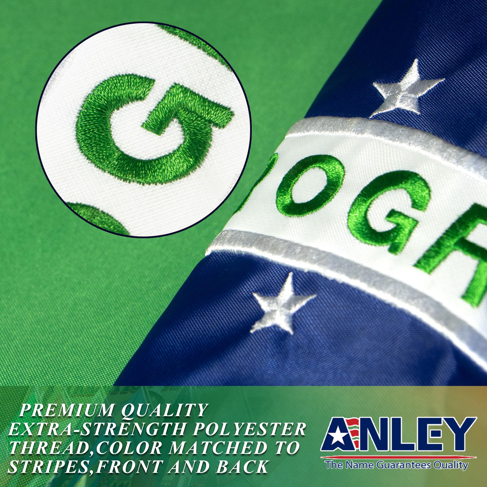 Snapklik.com : Anley EverStrong Series Embroidered Brazil Flag 3x5 Feet ...