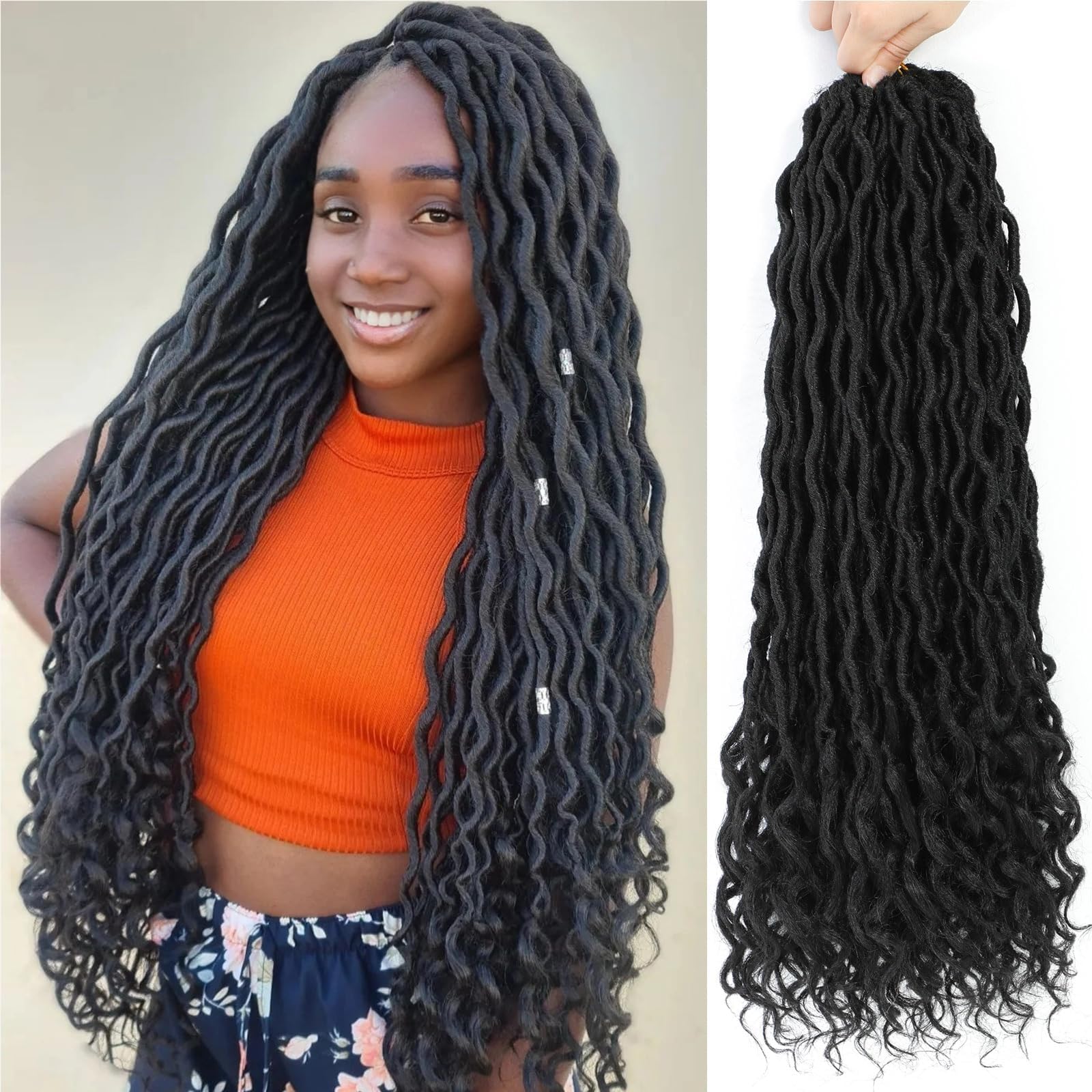 Amazon.com : Ombre Goddess Locs Crochet Hair 12 Inch 6 Packs Short Soft ...