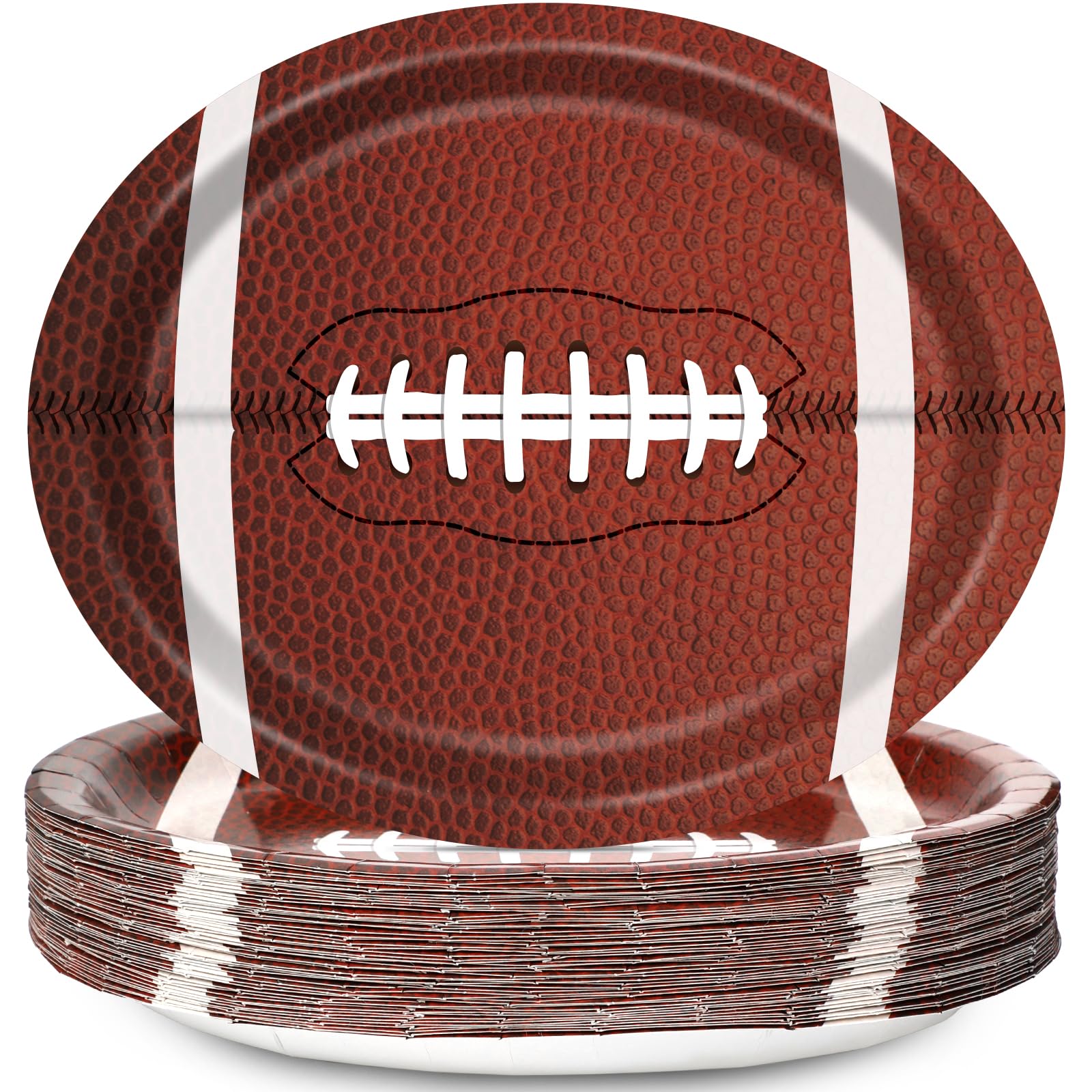 Amazon.com: 50 PCS Football Oval Paper Plates Large 11” Disposable ...