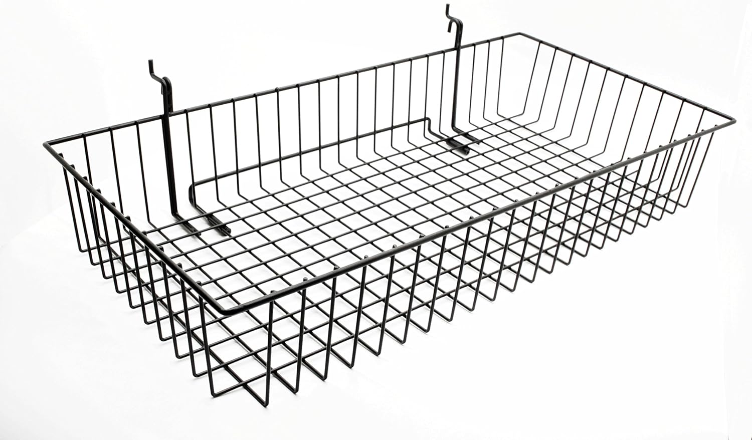 24" x 12" Metal Gridwall Basket w/Hooks - Black119074 : Amazon.ca: Home