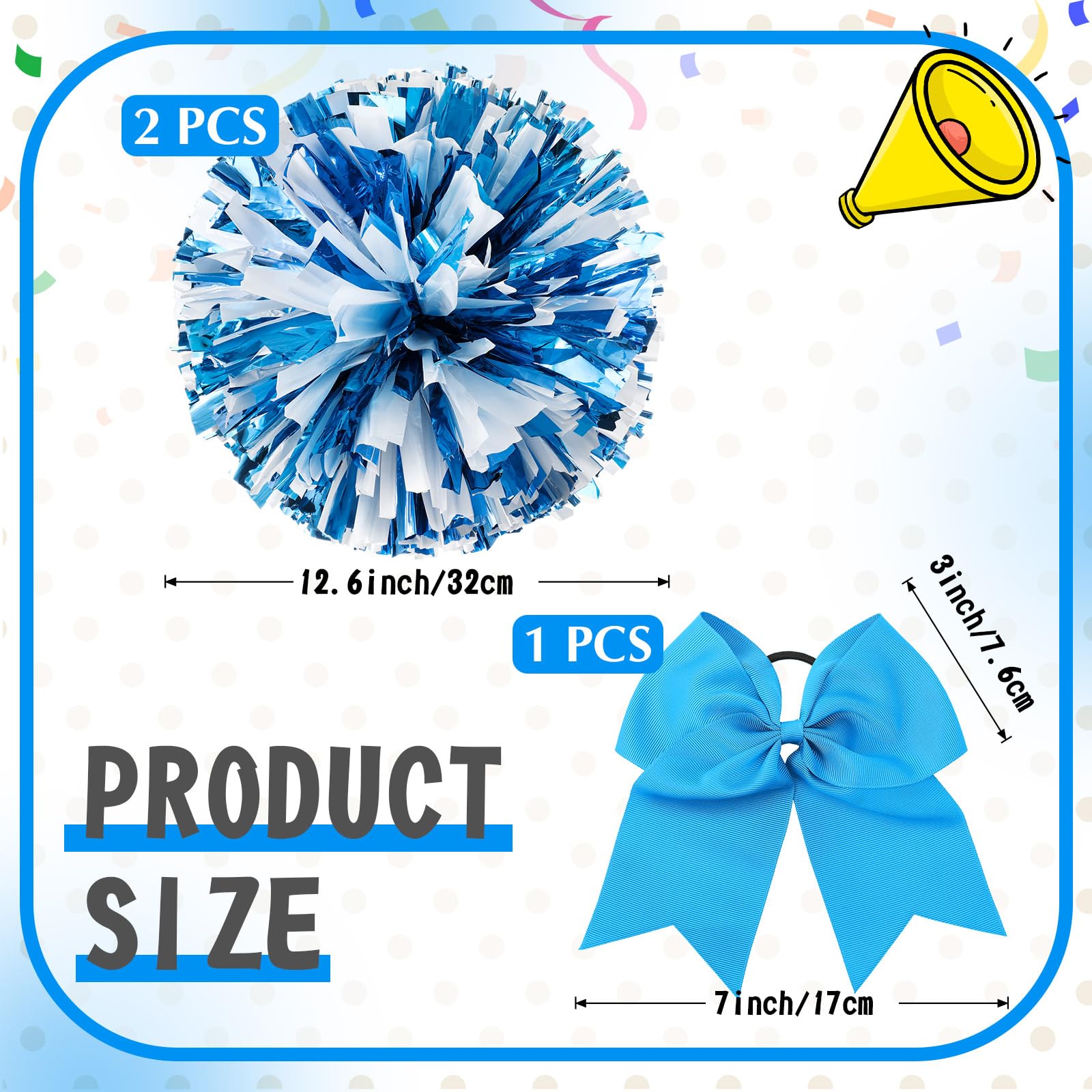 Snapklik.com : Hanaive 3 Pcs Cheerleading Pom Poms And Large ...