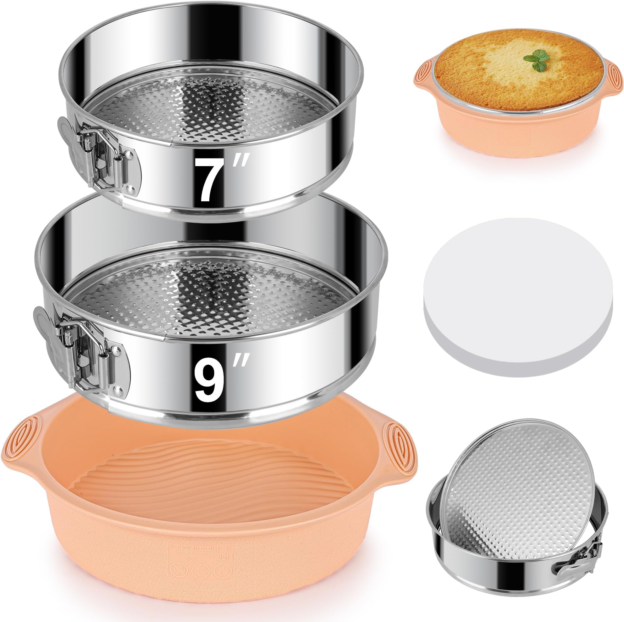 Amazon.com: OYAOL 9 Inch Springform Pan - Nonstick Leakproof 304 ...