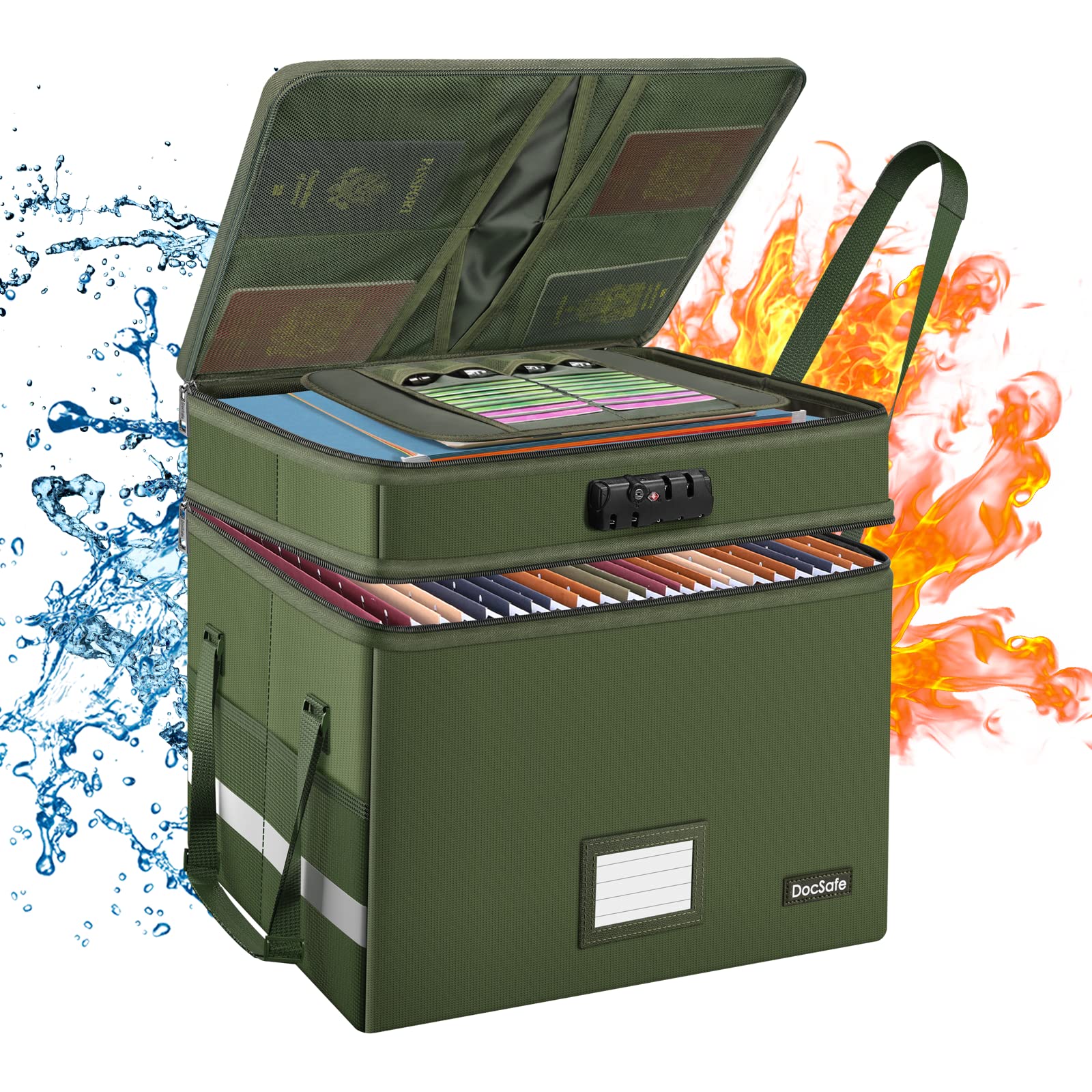 Amazon.com: DocSafe File Box with Lock,Multi-Layer Fireproof Document ...