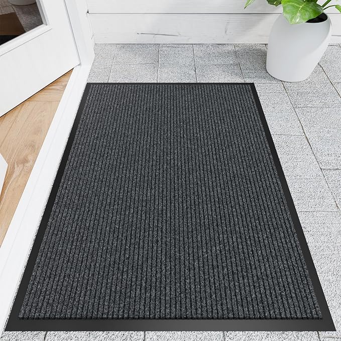 Amazon.com: Naturei Front Door Mat, 3' x 4' Heavy Duty Indoor Outdoor ...