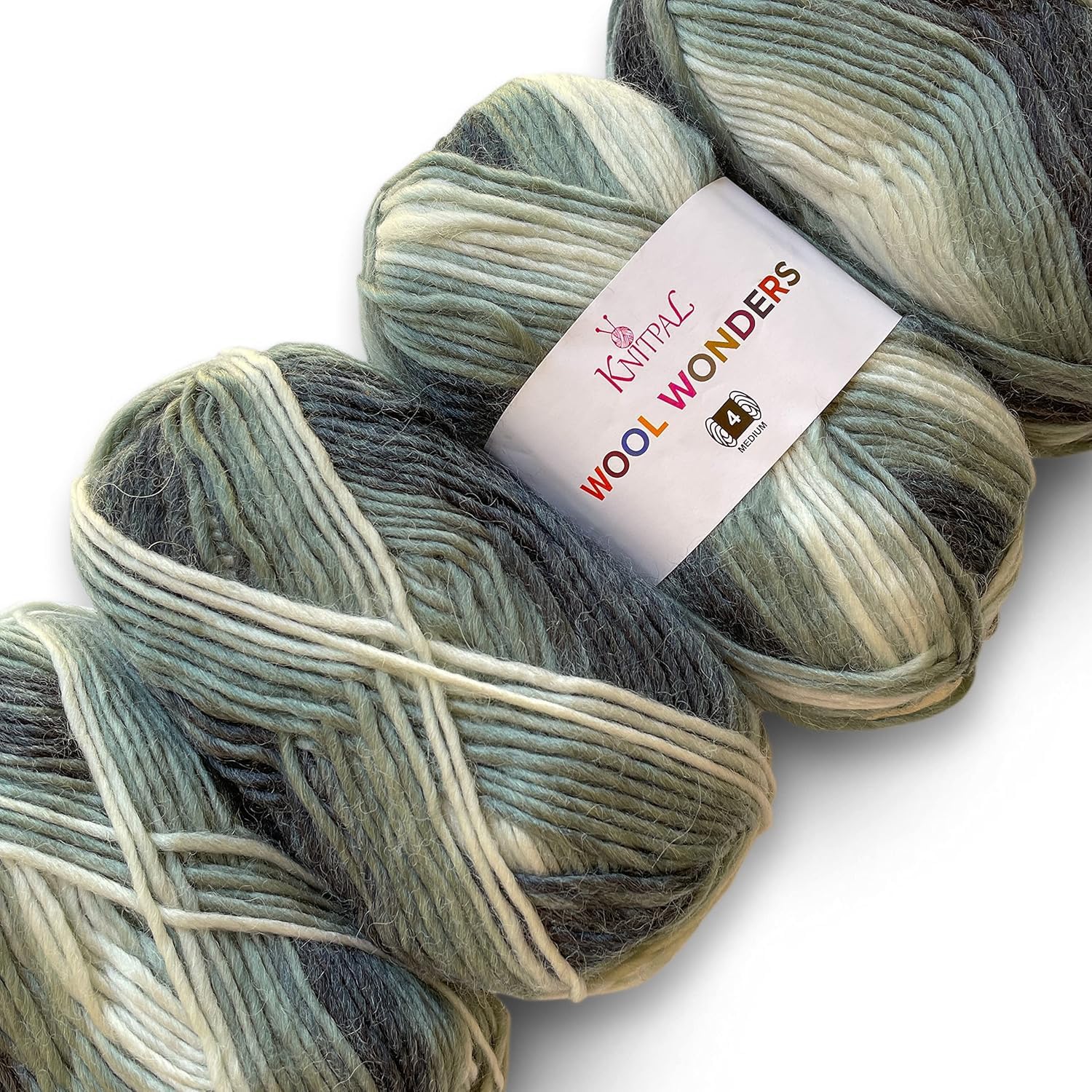 Amazon.com: KnitPal Wool Wonders Soft Wool Yarn for Crocheting, 30% ...