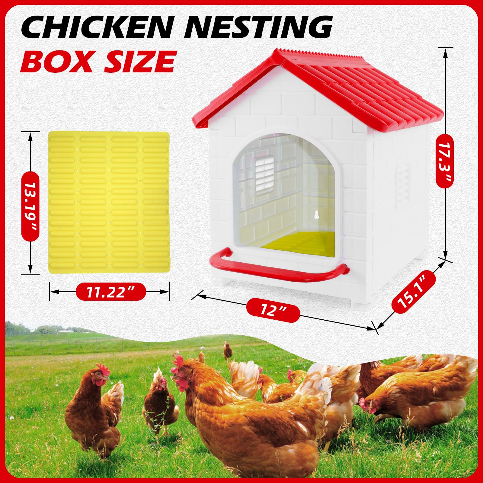 Snapklik.com : Single Compartment Chicken Nesting Box, Waterproof ...
