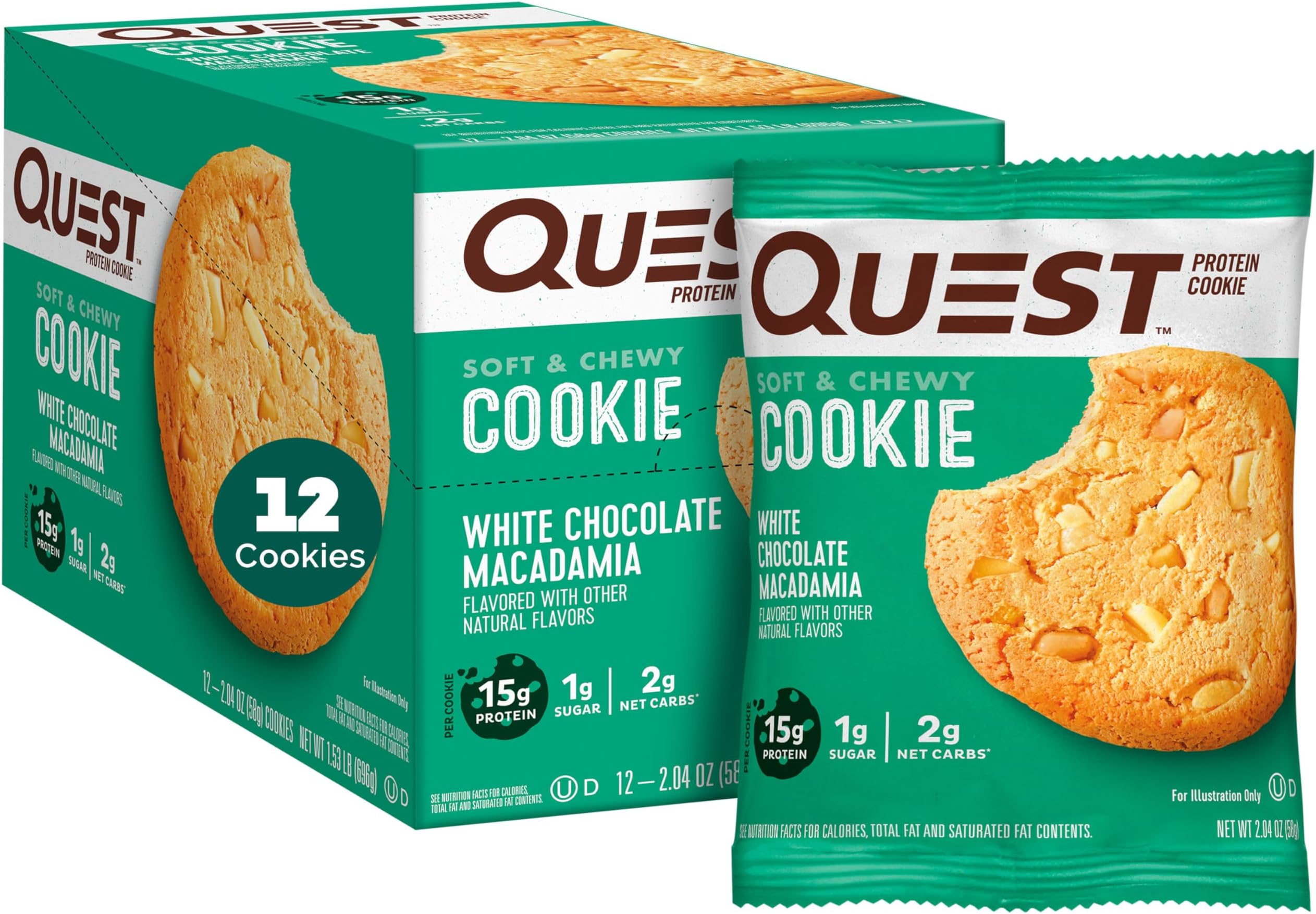 Amazon.com : Quest Nutrition Frosted Cookies Twin Pack, Lemon Cake, 1g ...