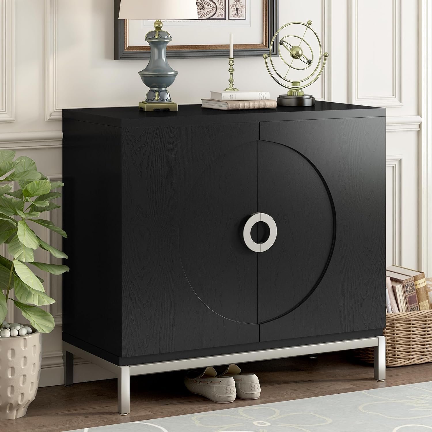 Amazon.com - Merax Wood Farmhouse Buffet Sideboard with Metal Legs ...