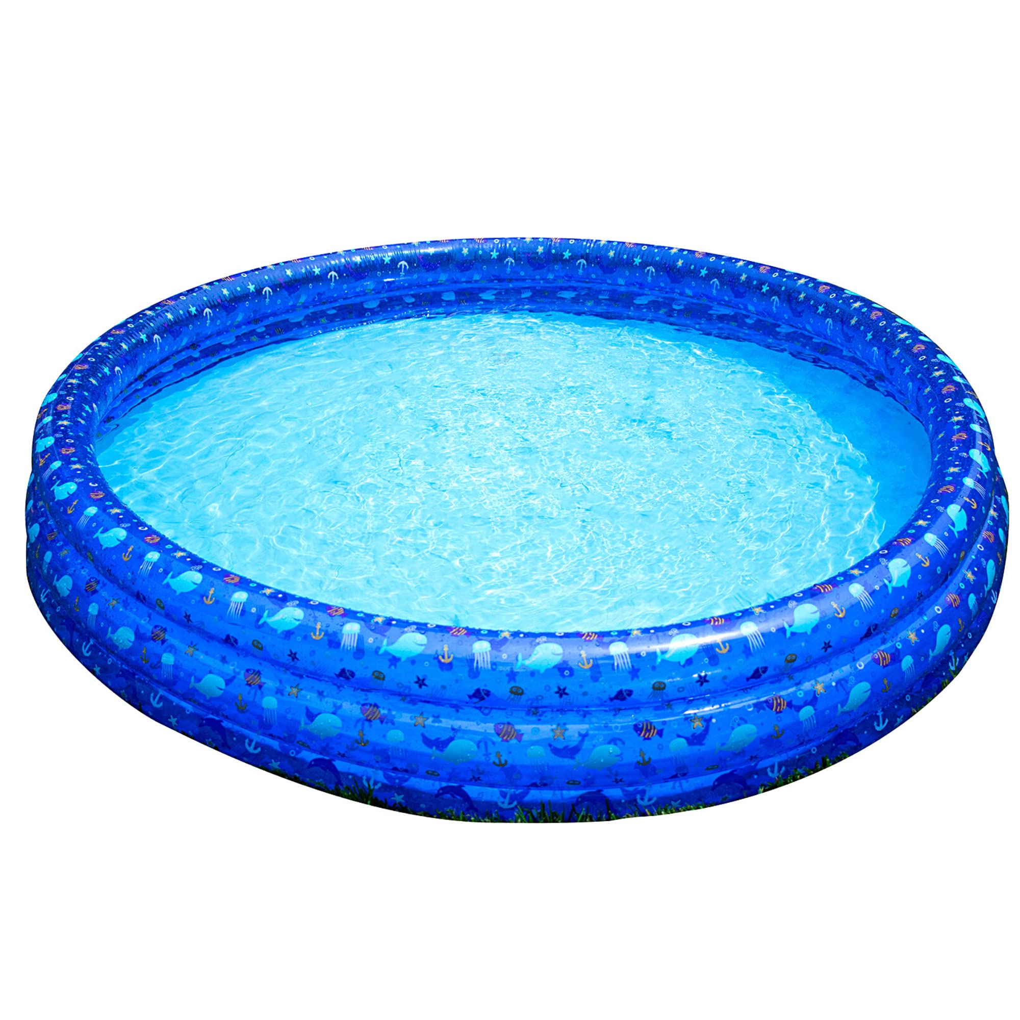 Amazon.com: SWIMLINE Classic 3 Ring Kiddie Pool 60'' X 12'' For Kids ...