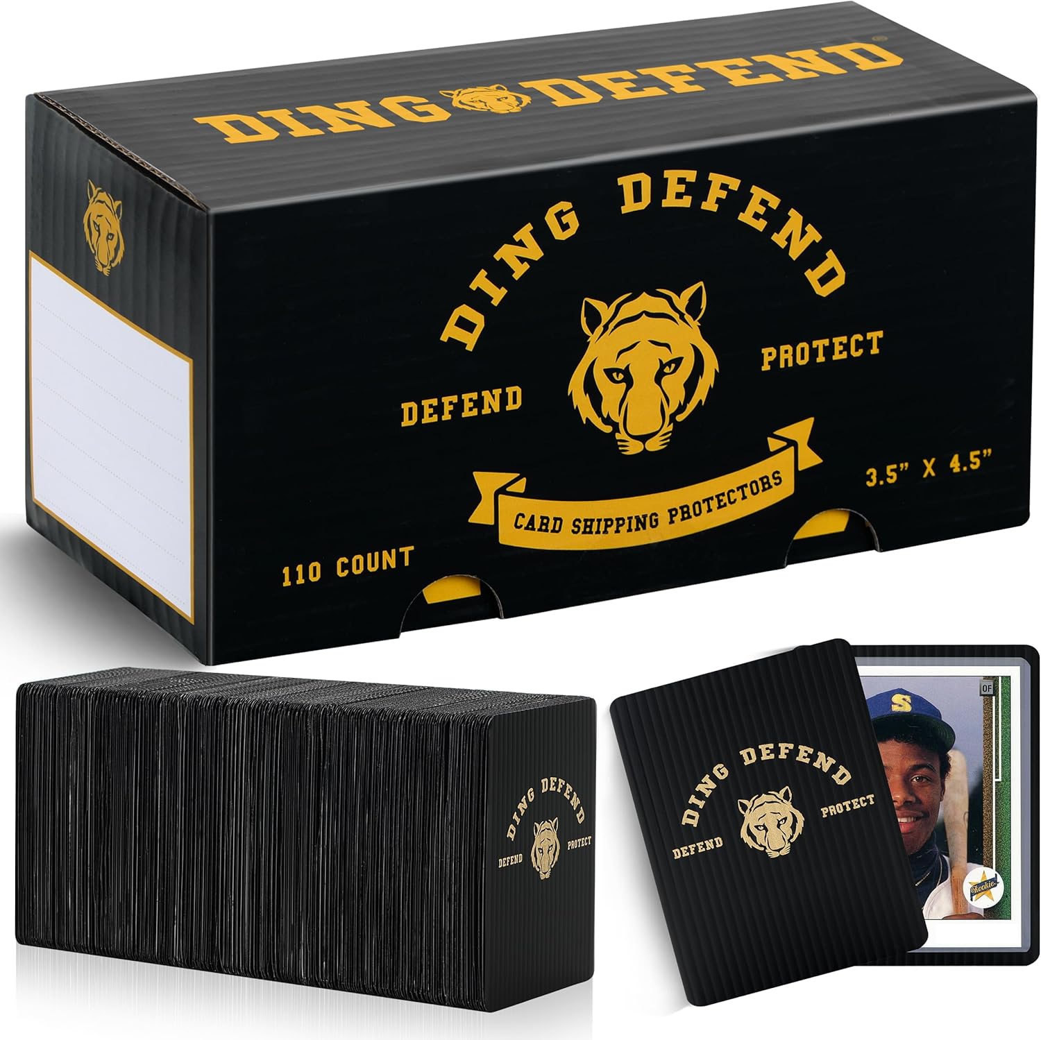 Amazon.com: Ding Defend 110 Pack Trading Card Protectors - Hard Plastic ...