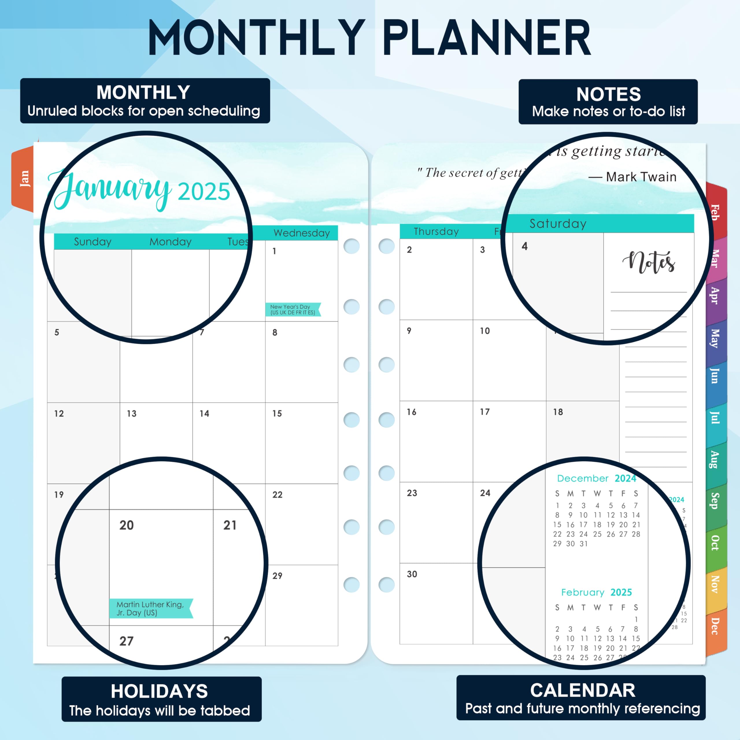 Snapklik.com : 2025 Planner Refills - 2025 Weekly Monthly Planner ...