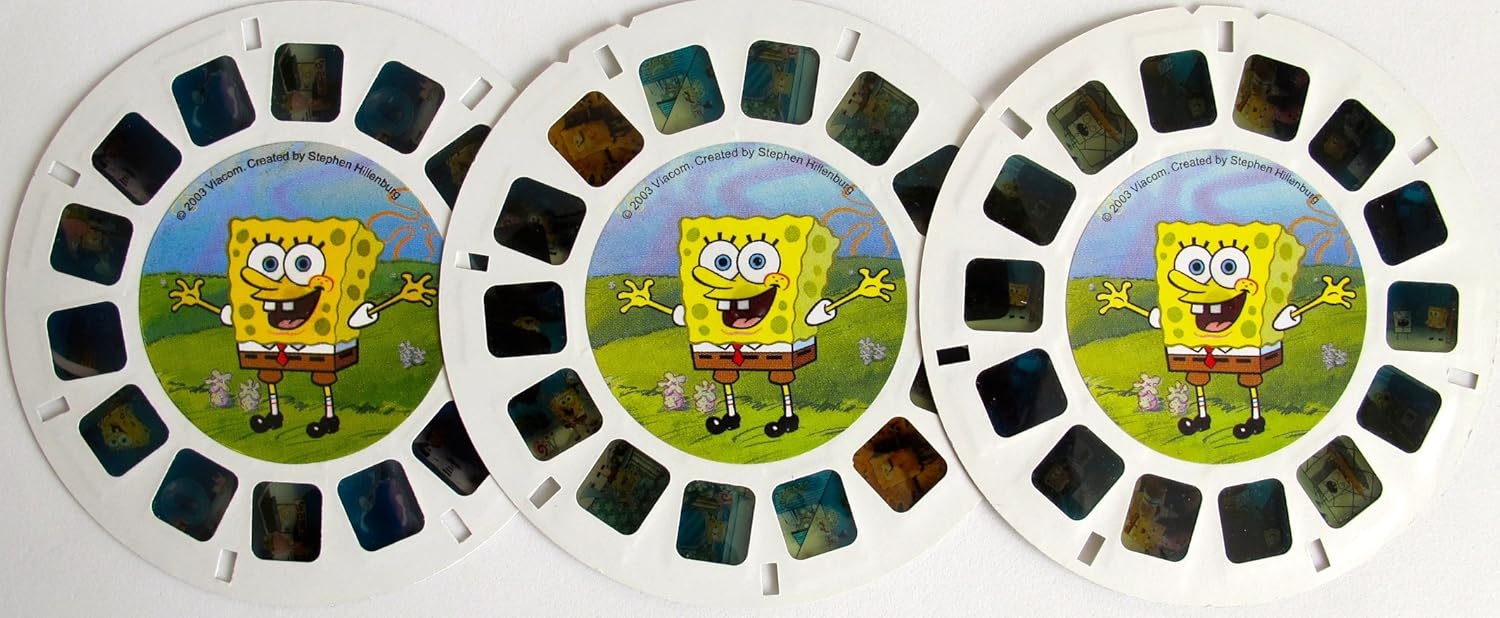 COMPLETE Set of 3 SPONGEBOB SQUAREPANTS View Master DISCS w ...