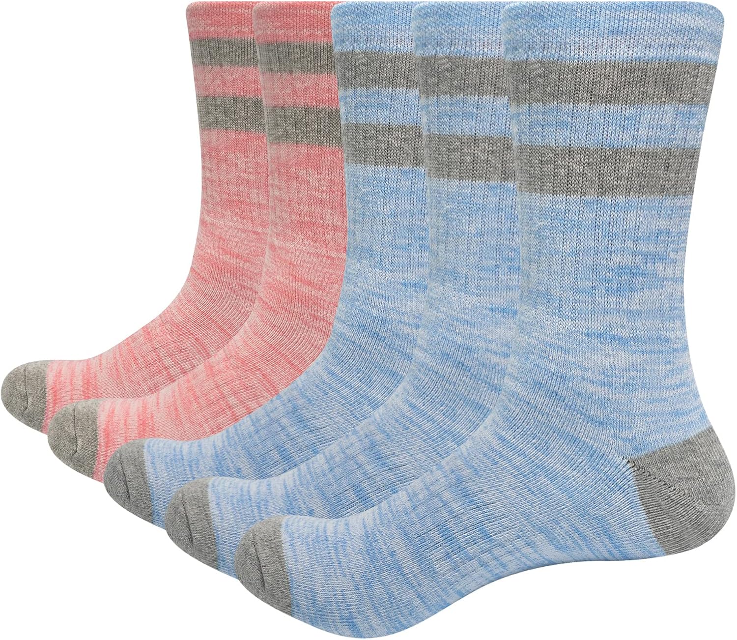YUEVO SPORTS Women's Walking Socks Cotton Cushioned Wicking Hiking ...