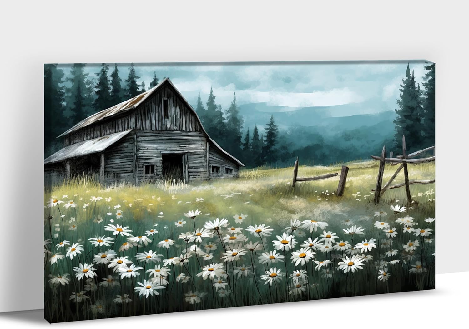 Amazon.com: Farmhouse Barn Prints Wall Art, Country Barn and White ...