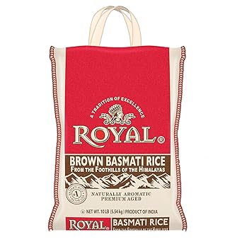 Amazon.com : Royal Brown Basmati Rice, 10 Pound Bag : Basmati Rice ...