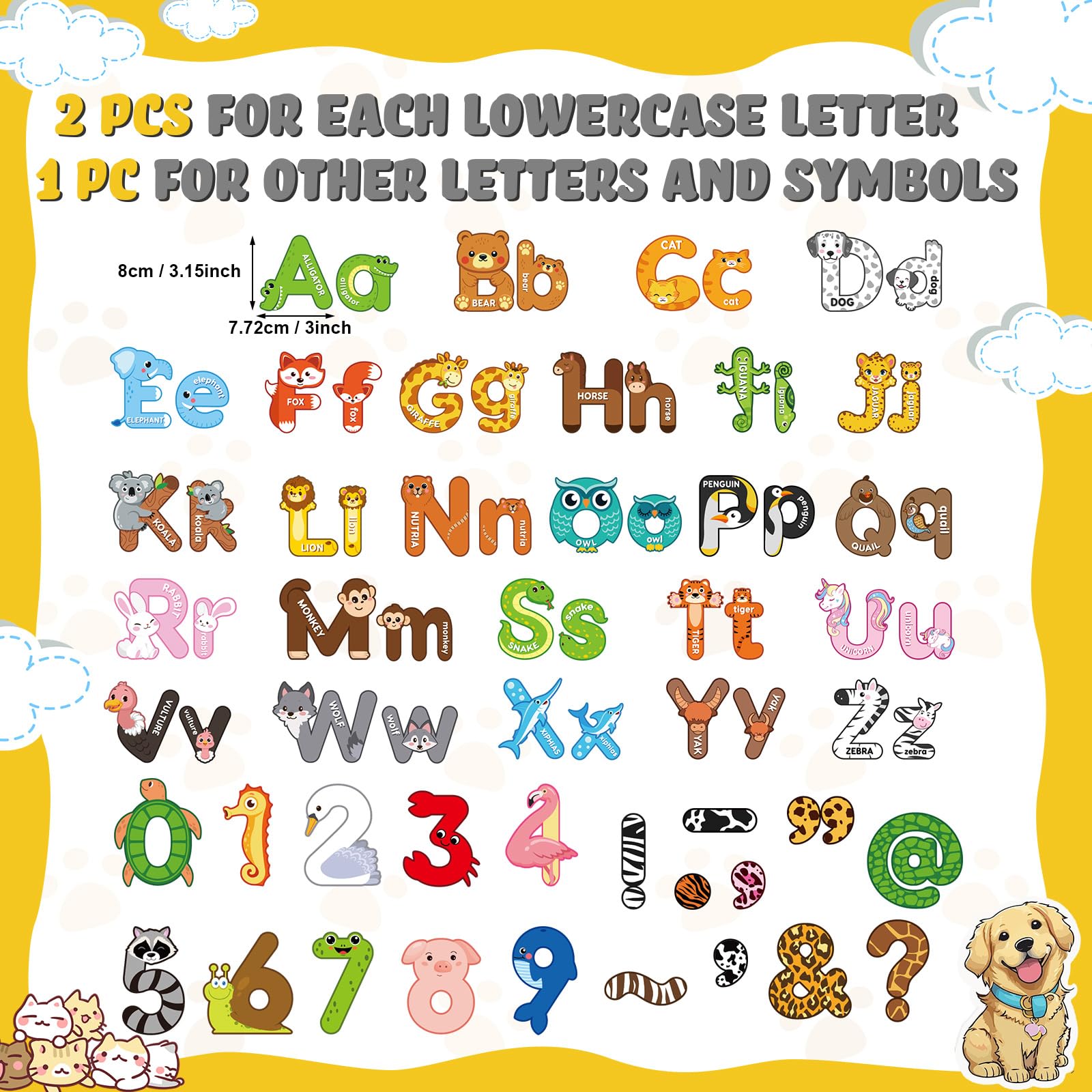 Snapklik.com : 98 Pcs Large Size Magnetic Alphabet Letters Numbers ...