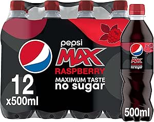Pepsi Max Raspberry, 500ml (Pack of 12) : Amazon.co.uk: Grocery