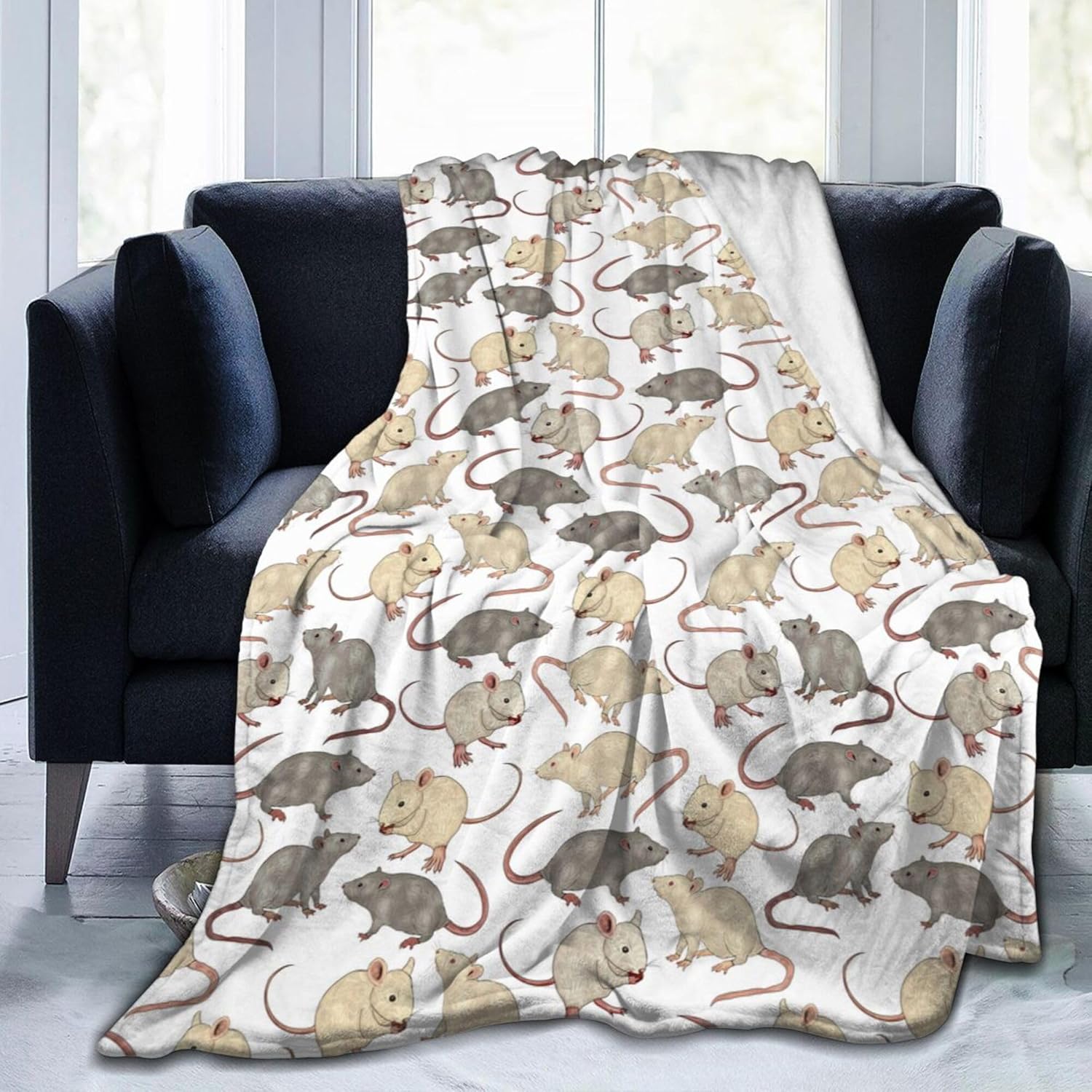 Amazon.com: Rats Throw Blanket Warm Soft Lightweight Cozy Bed Blanket ...