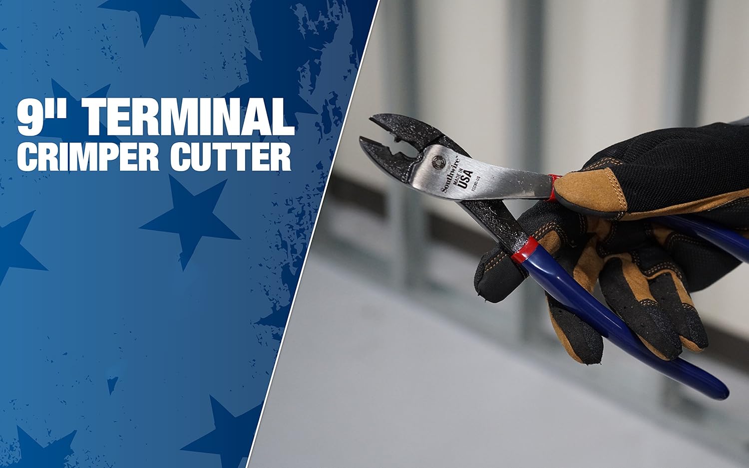 Southwire Made in America Terminal Crimper and Wire Cutter, 9″ Terminal ...
