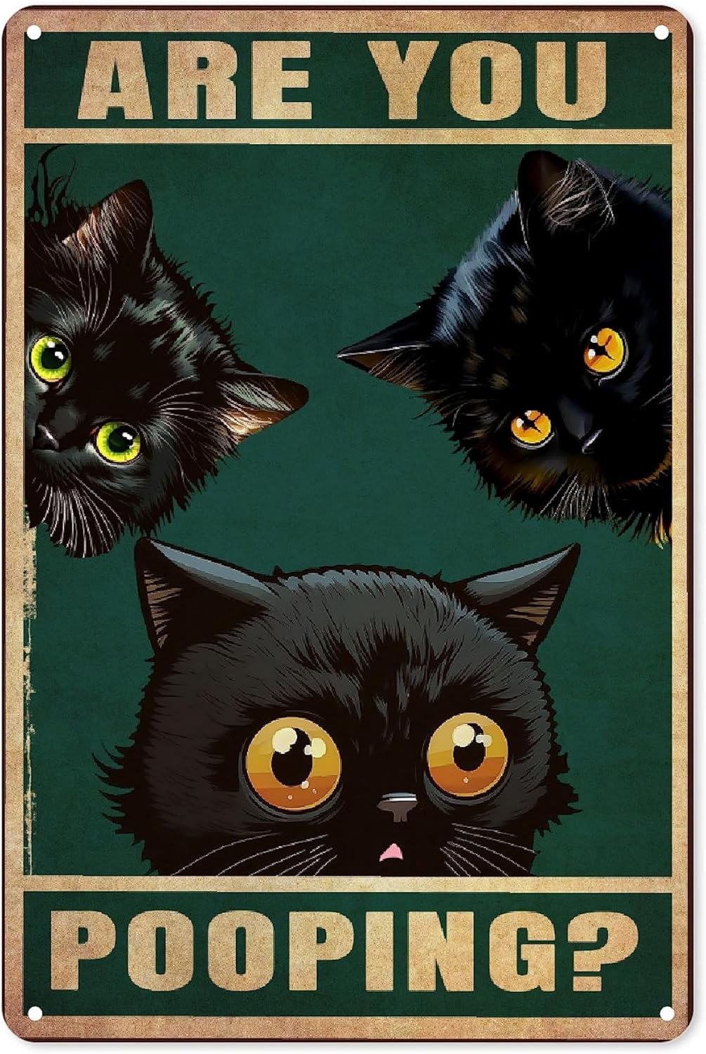 Amazon.com: Are You Pooping Cats Vintage Metal Wall Art Posters Prints ...