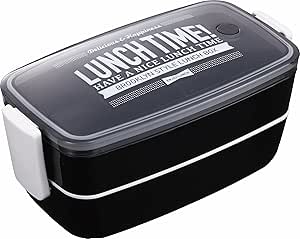 Amazon.com: アスベル Asbel 3656 Lantas BR SS-T570C Lunch Box, 2 Tiers, 20.4 fl oz (570 ml), Black ...