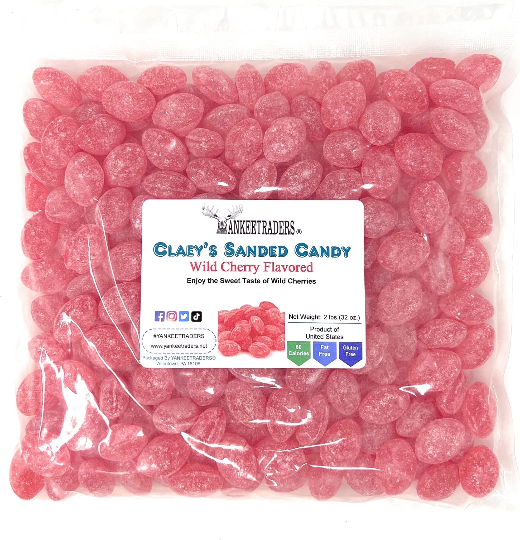 Amazon.com : Claeys Sanded Candy Drops, Ginger, 2 Pound : Hard Candy ...