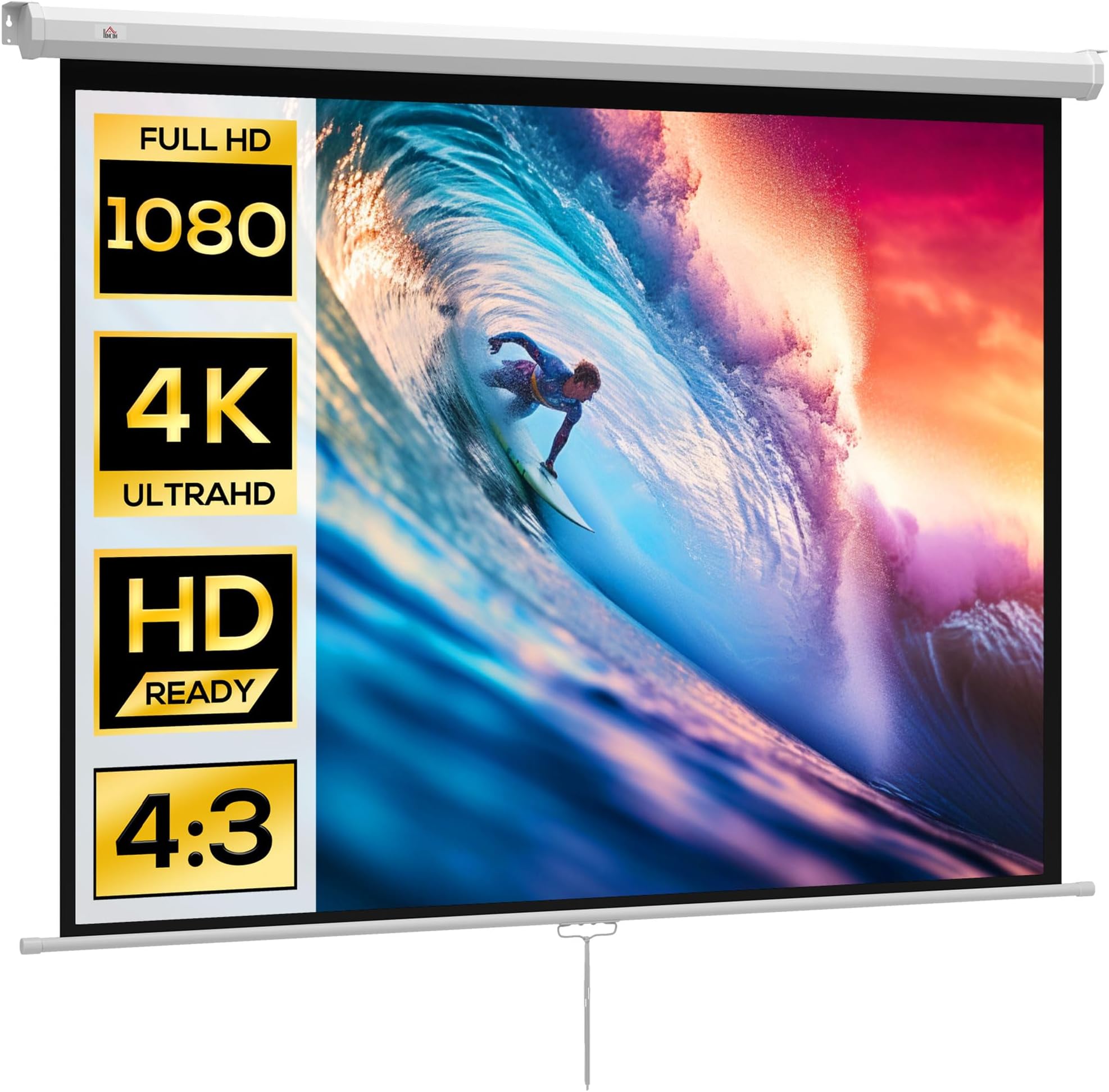 Fabulcozy Schermo di Proiezione Elettrico 84 Pollici, Tessuto ...