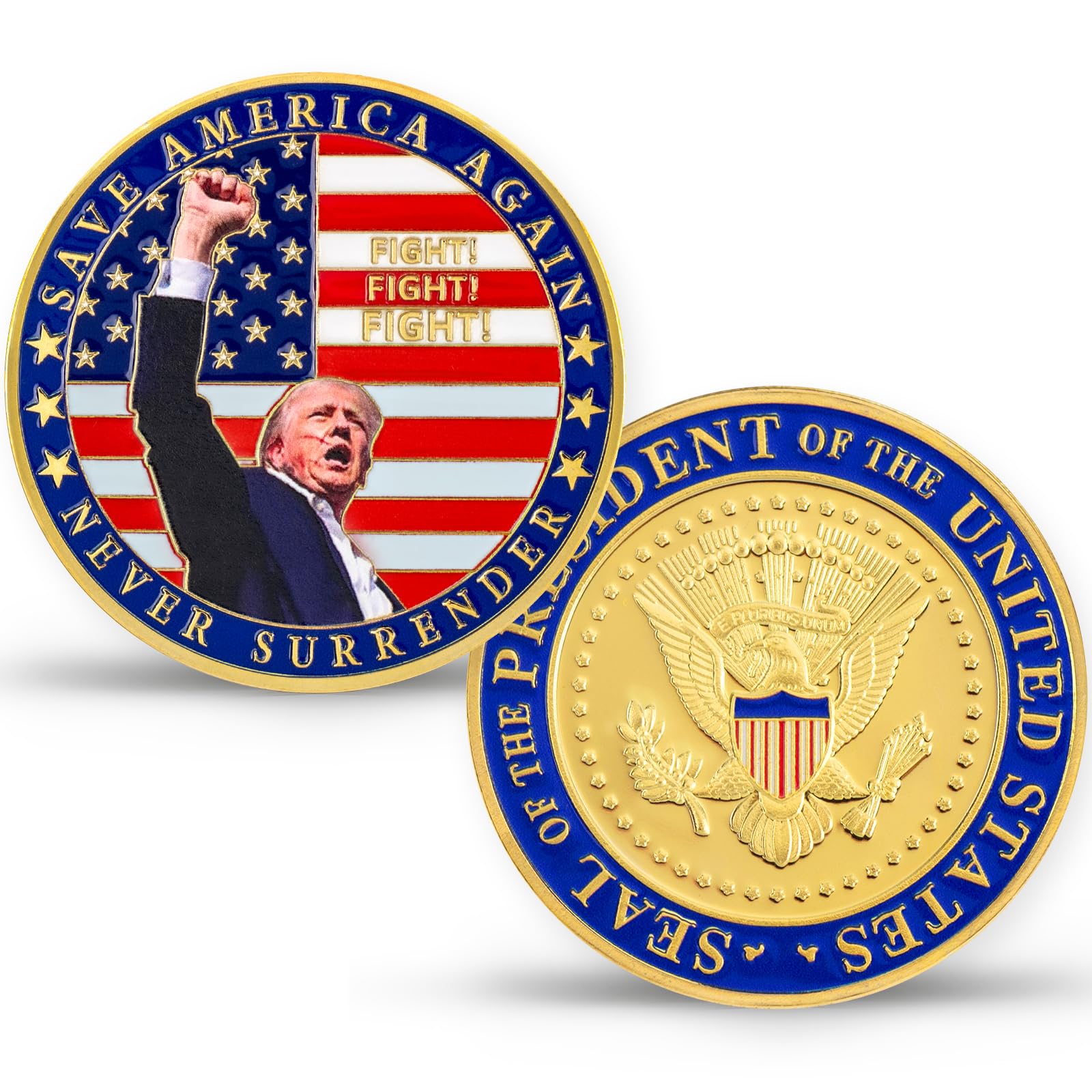 Amazon.com: Donald Trump Challenge Coin, President Donald Trump Coin ...