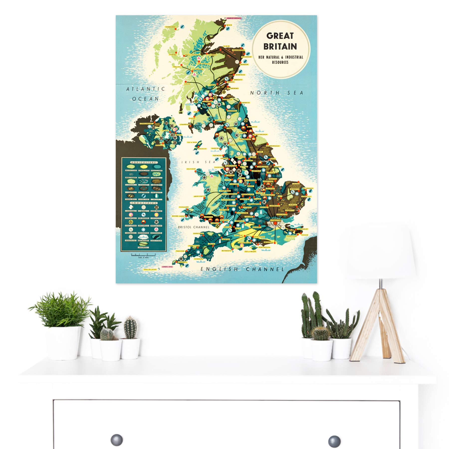 United Kingdom Natural Resource Map The British Campsite Map 81