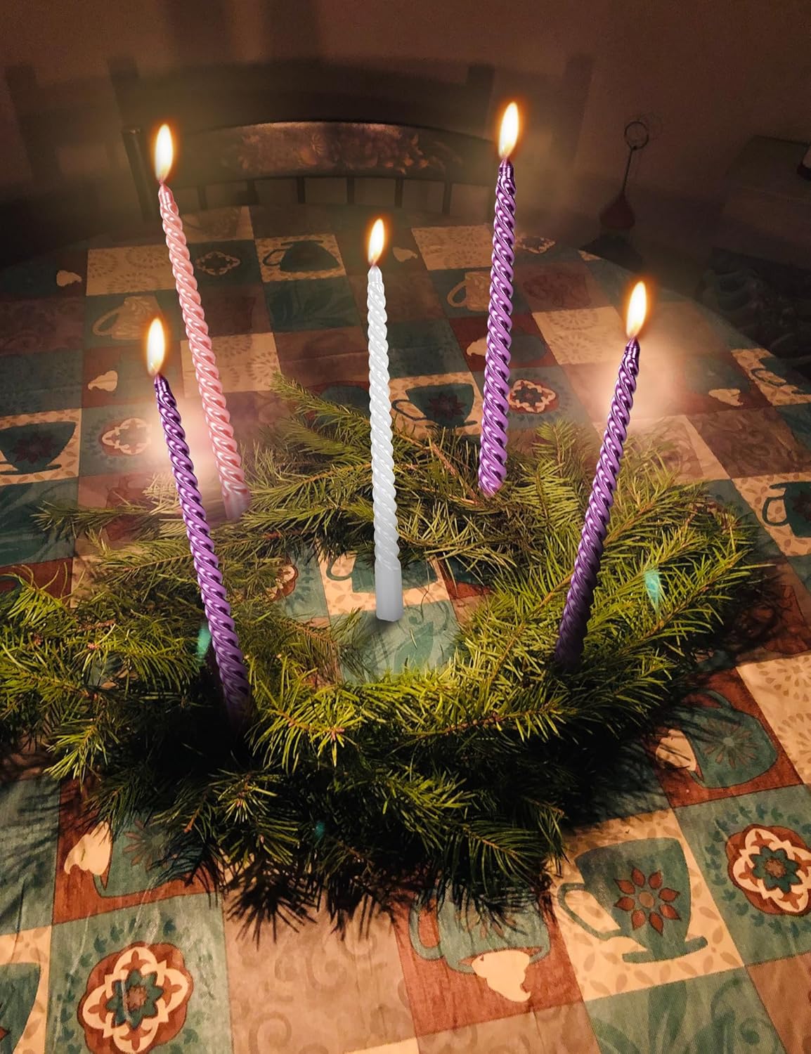 SEVEN LUCKY LIGHT Velas de Adviento, juego de 4 velas de adviento ...