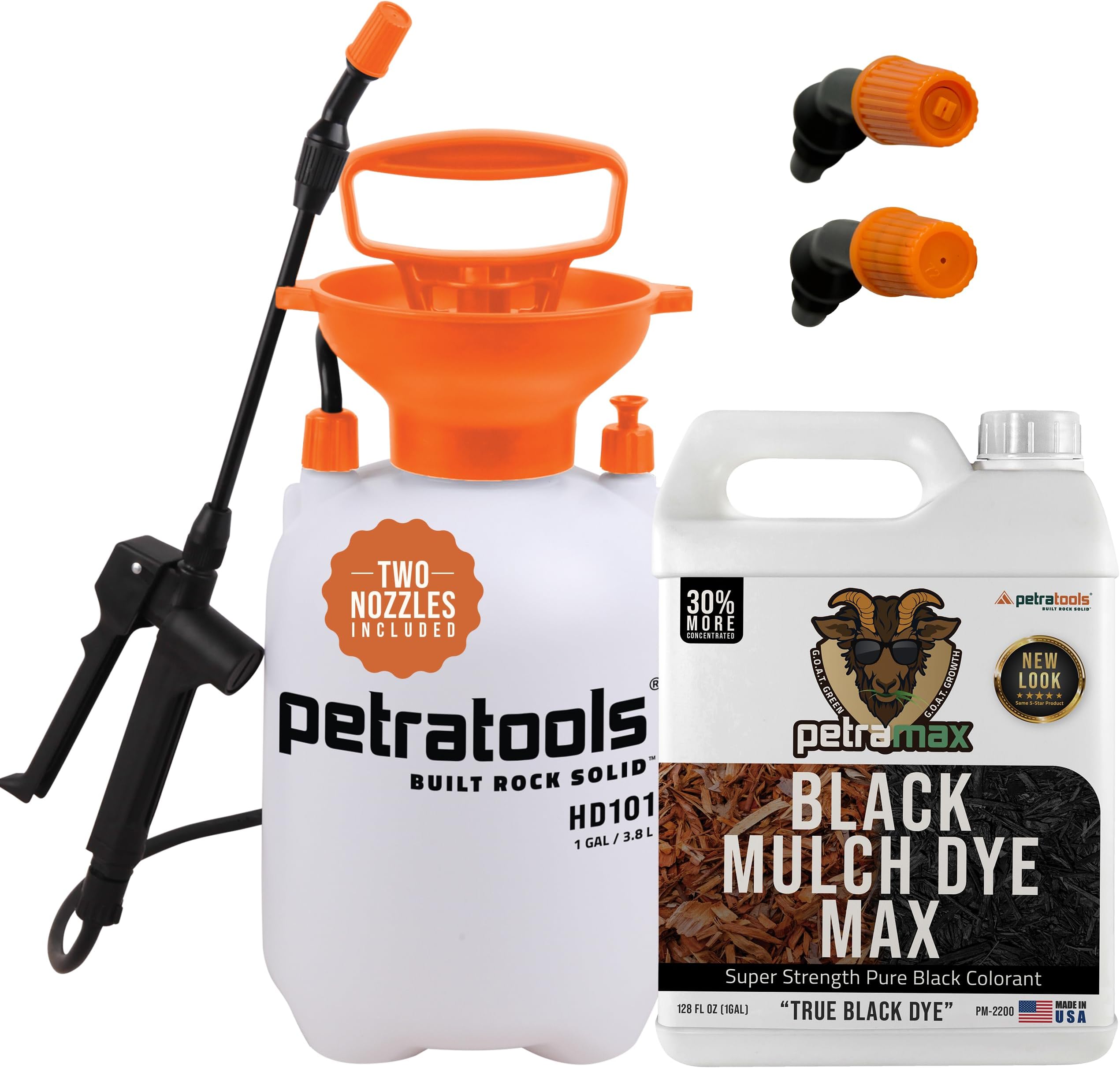 Amazon.com: Black Mulch Dye - 1 Gallon Pump Garden Sprayer Bundle with ...