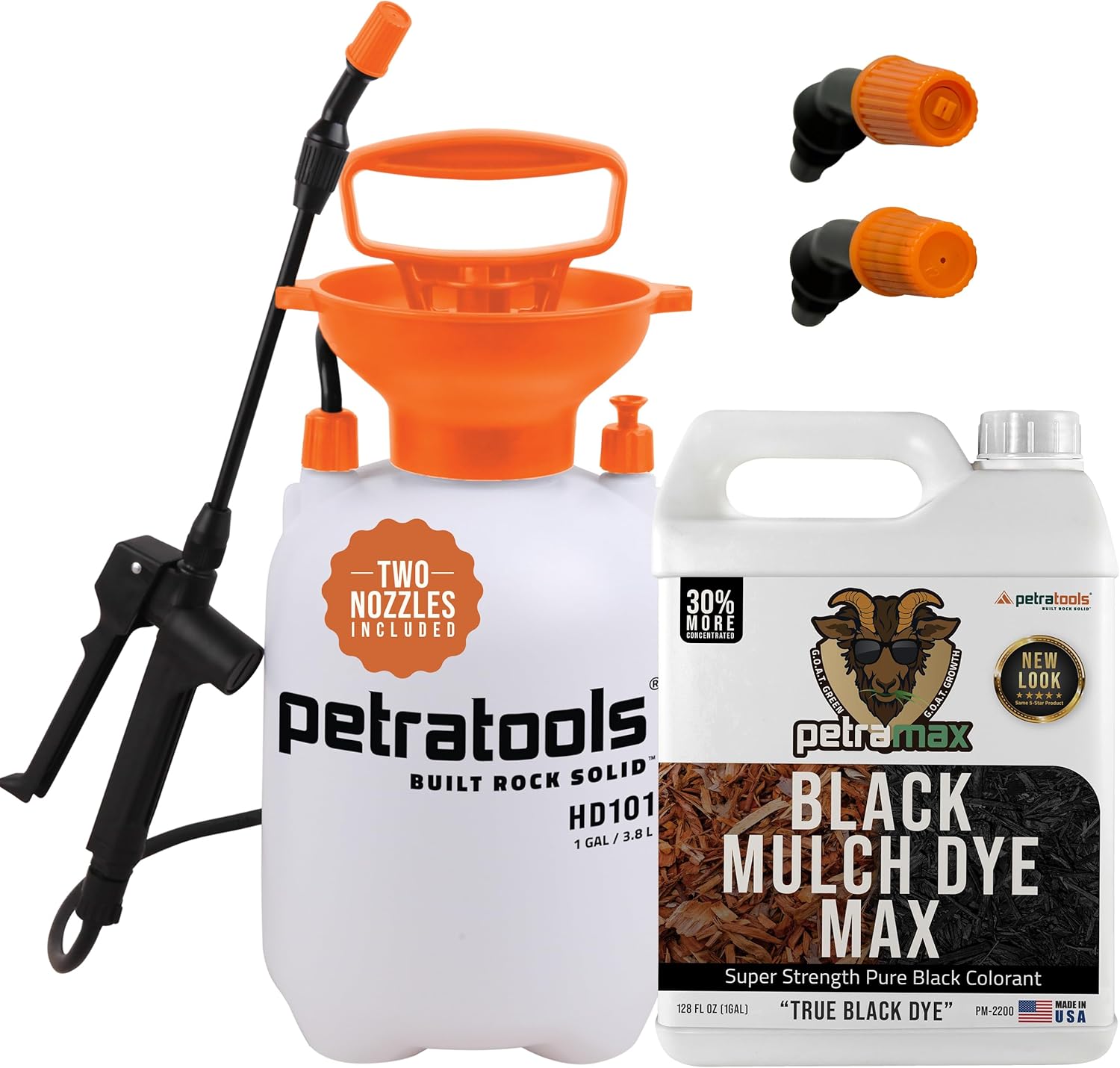 Amazon.com: Black Mulch Dye - 1 Gallon Pump Garden Sprayer Bundle with ...