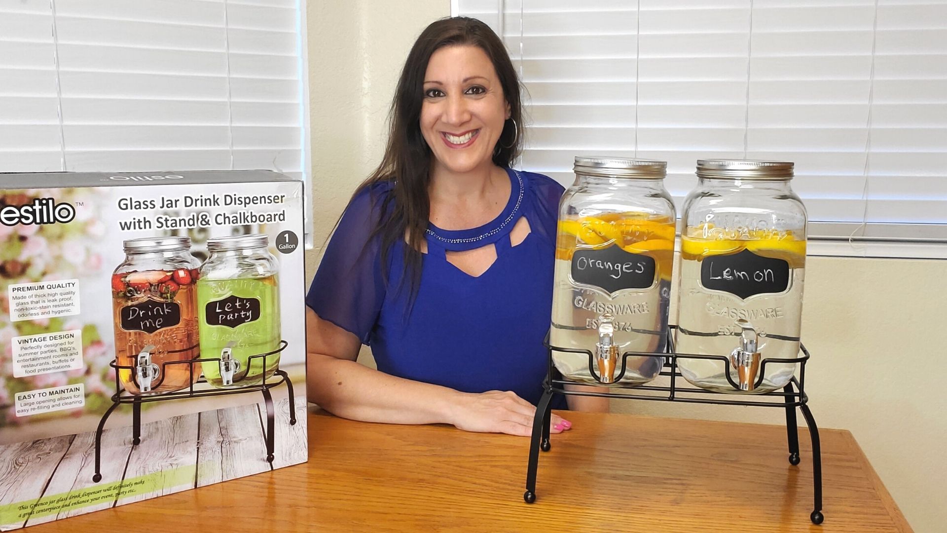 Watch Double Mason Jar Drink Dispenser - Chalk, Labels and Stand on ...
