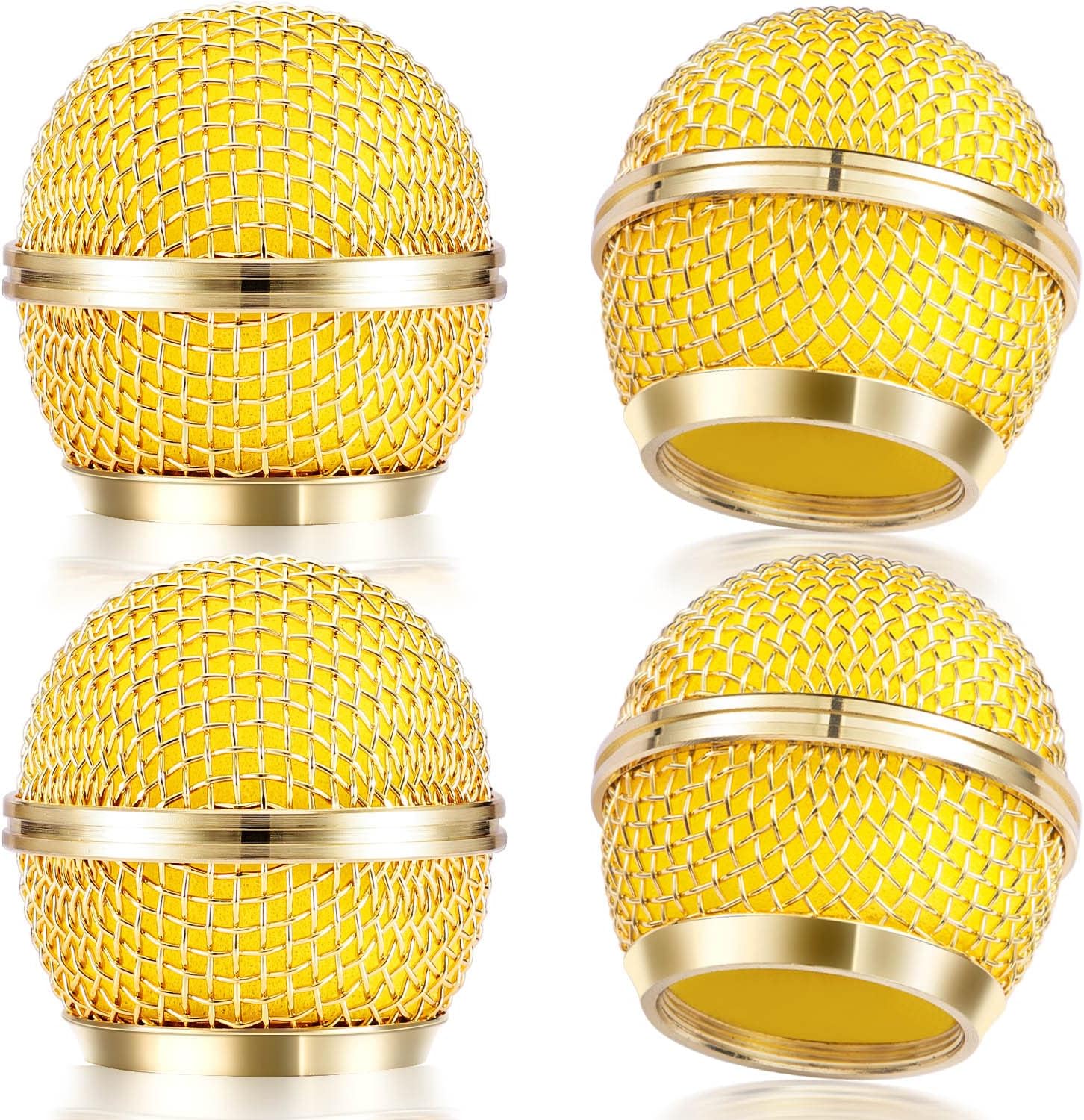 Amazon.com: Facmogu 4PCS Golden Mic Grille Replacement, Mesh Microphone ...