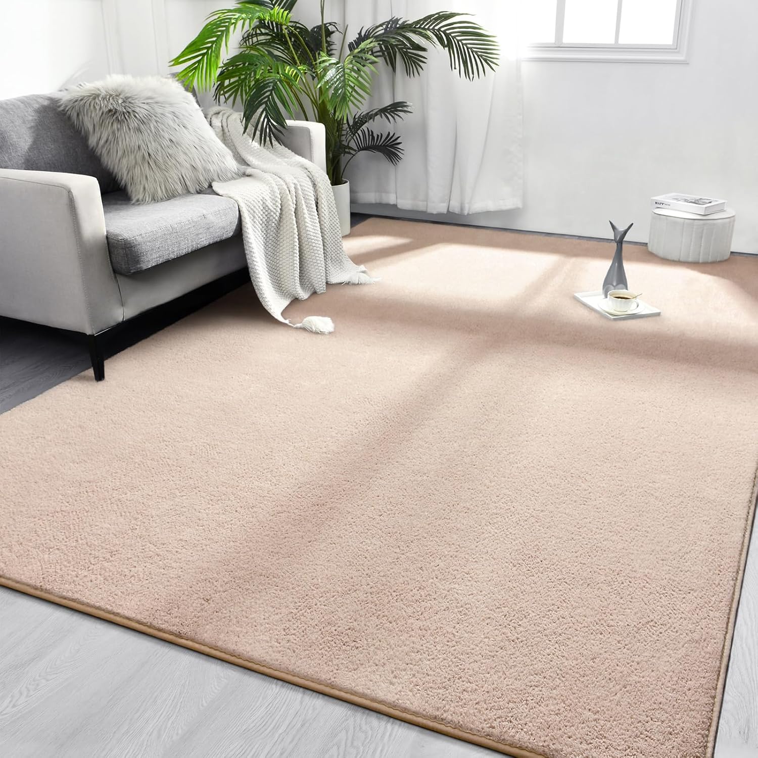 Amazon.com: FlyDOIT Area Rugs for Bedroom Living Room, 4x6 Ivory Super ...