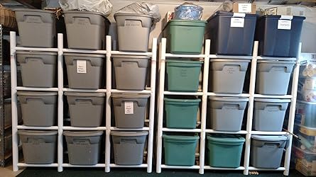 Bin Warehouse DFAE2MBW0431 Storage System for 12-Totes - Lidded Home ...