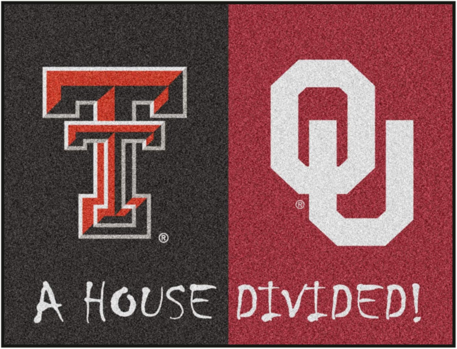 Amazon.com: FANMATS 22975 Texas Tech / Oklahoma House Divided Rug - 34 ...
