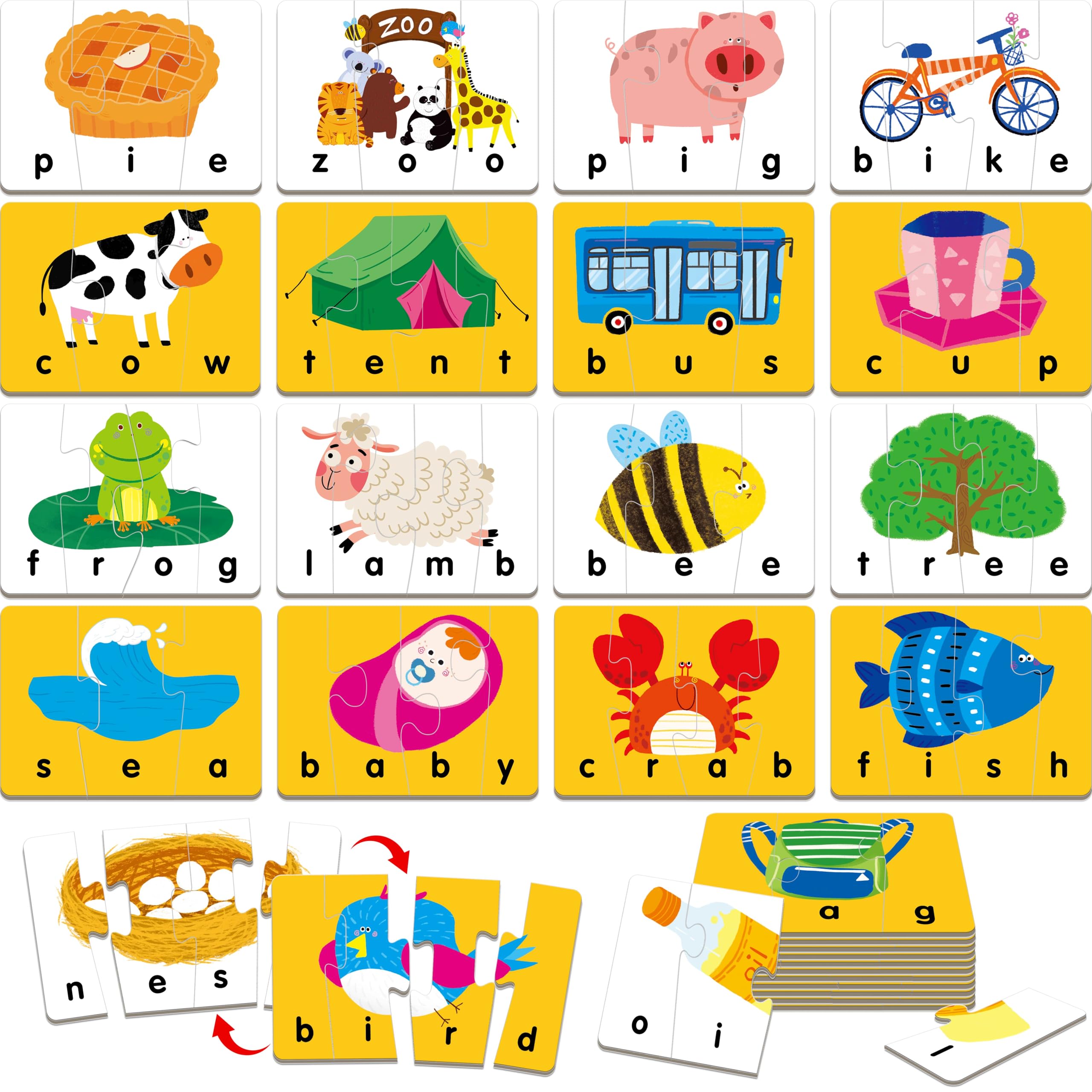 Snapklik.com : Self-Correcting Spelling Puzzles, Double-Sided Three And ...