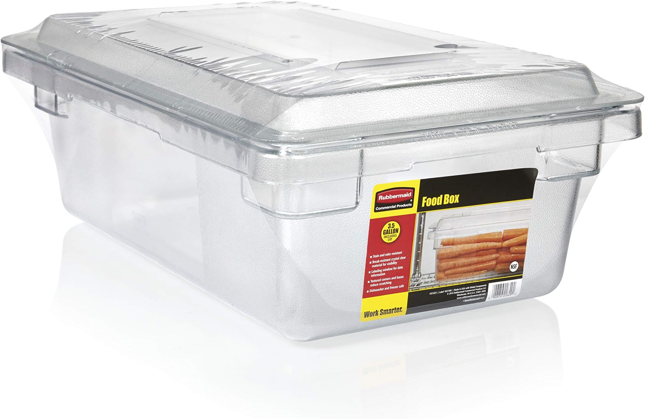 Amazon.com: Cambro 4.75 Gallon Polycarbonate Food Storage Camwear Box ...