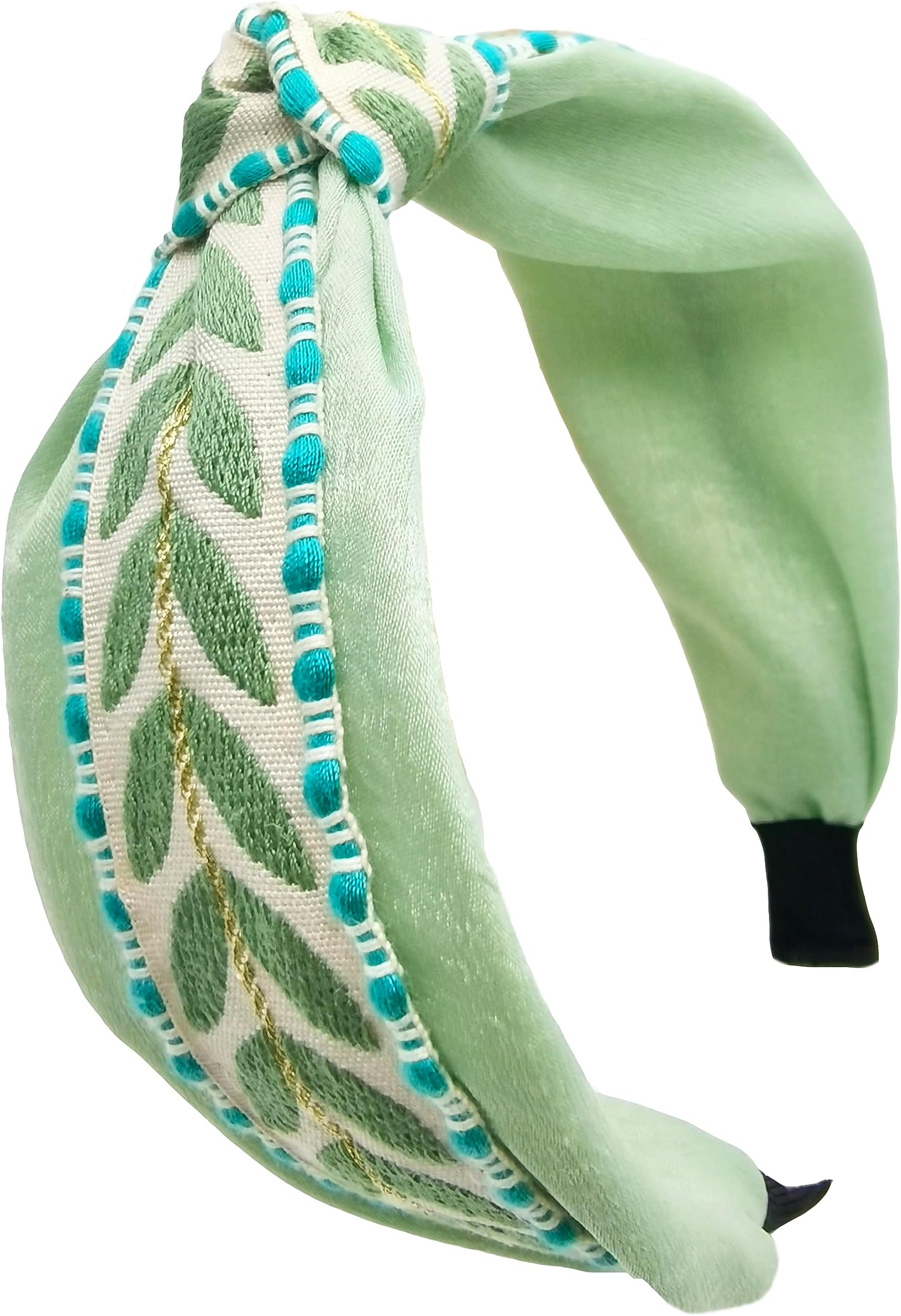Amazon.com : OUTVIE Boho Knotted Green Headband with Handmade Lace ...
