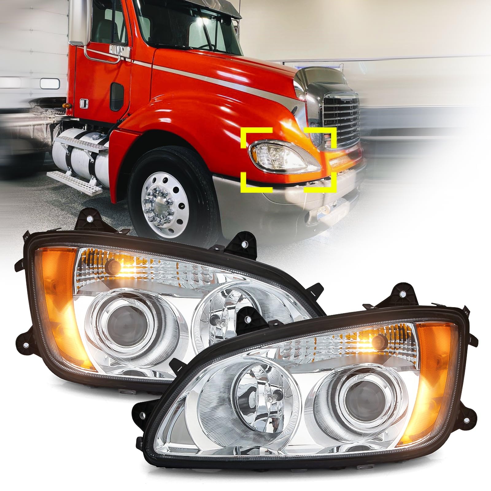 Snapklik.com : WANLLY Headlights Assembly For Kenworth T660 2008-2016 ...
