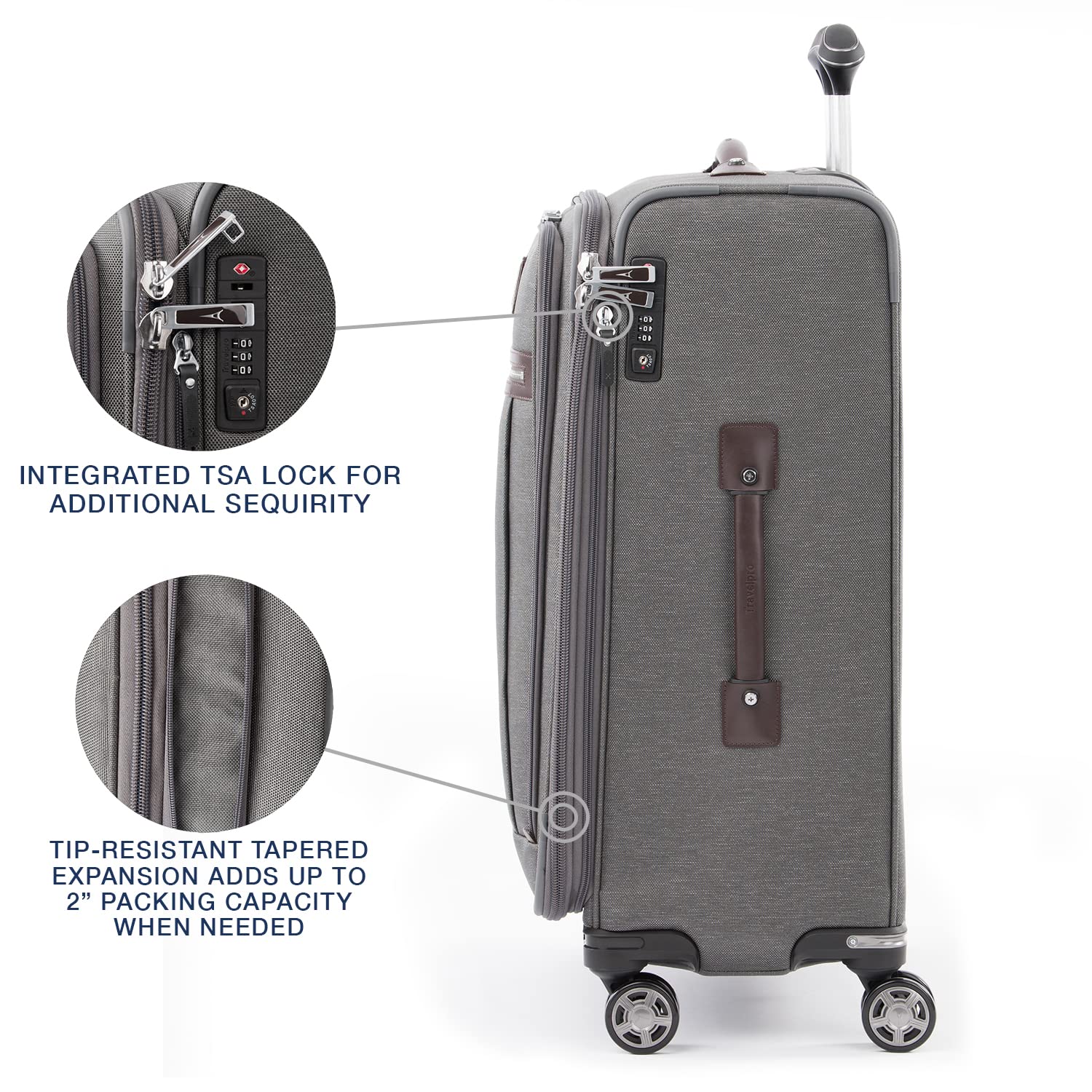 Snapklik.com : Travelpro Platinum Elite Softside Expandable Checked Luggage