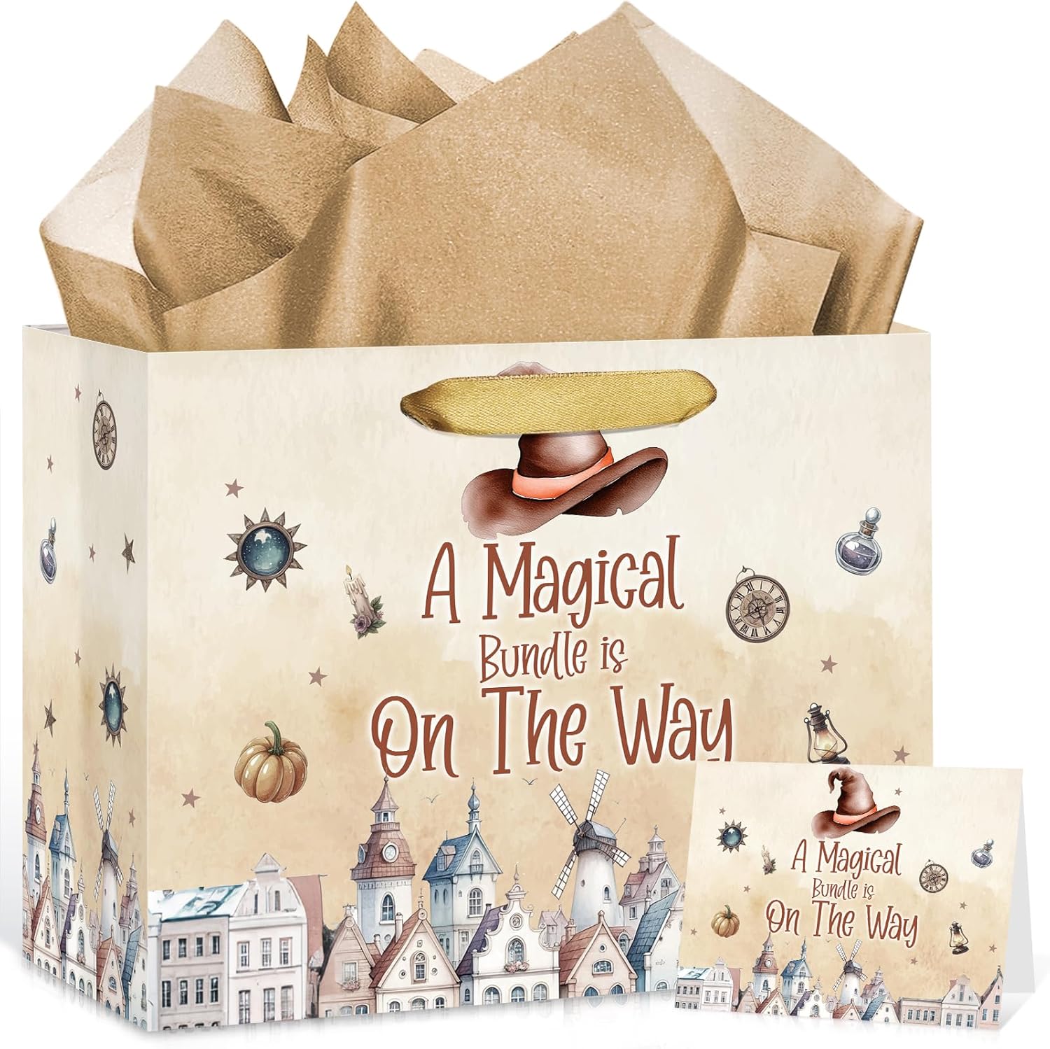 Amazon.com: Magical Wizard Baby Shower Birthday Gift Bag for Baby Girls ...