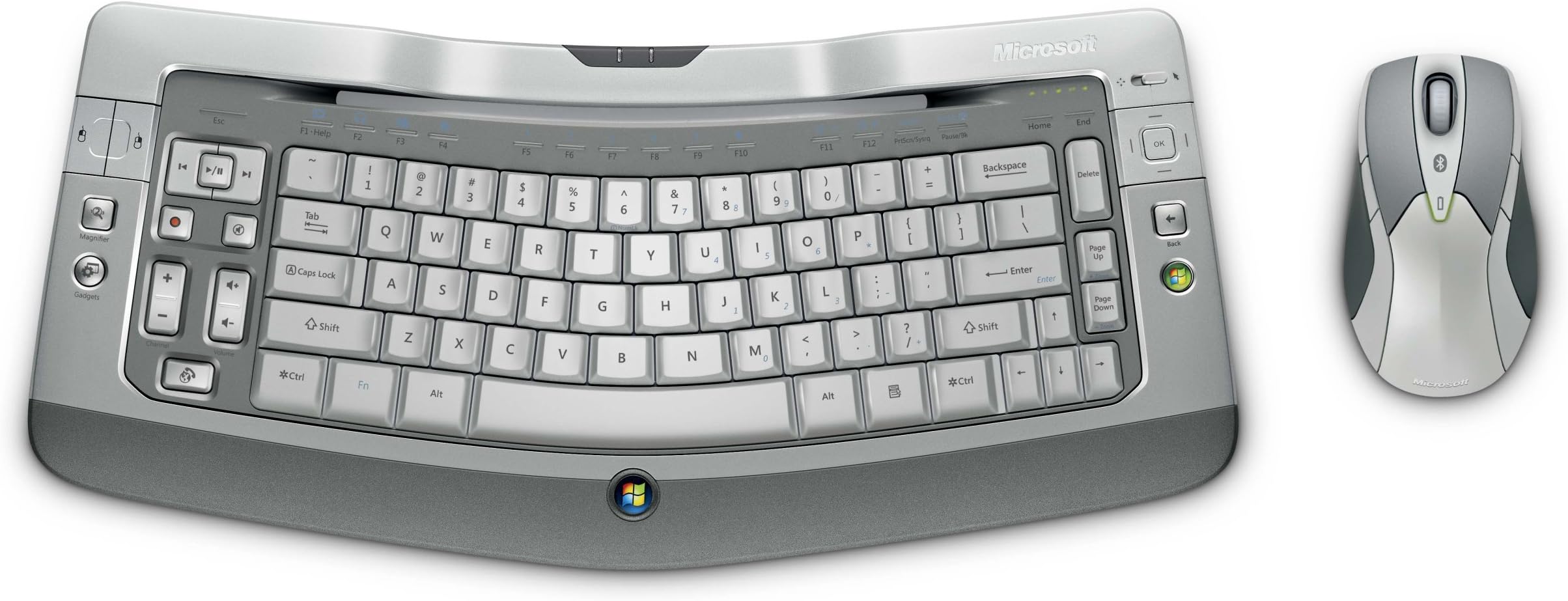 Amazon.com: Microsoft Wireless Entertainment Desktop 8000 (Light Silver ...