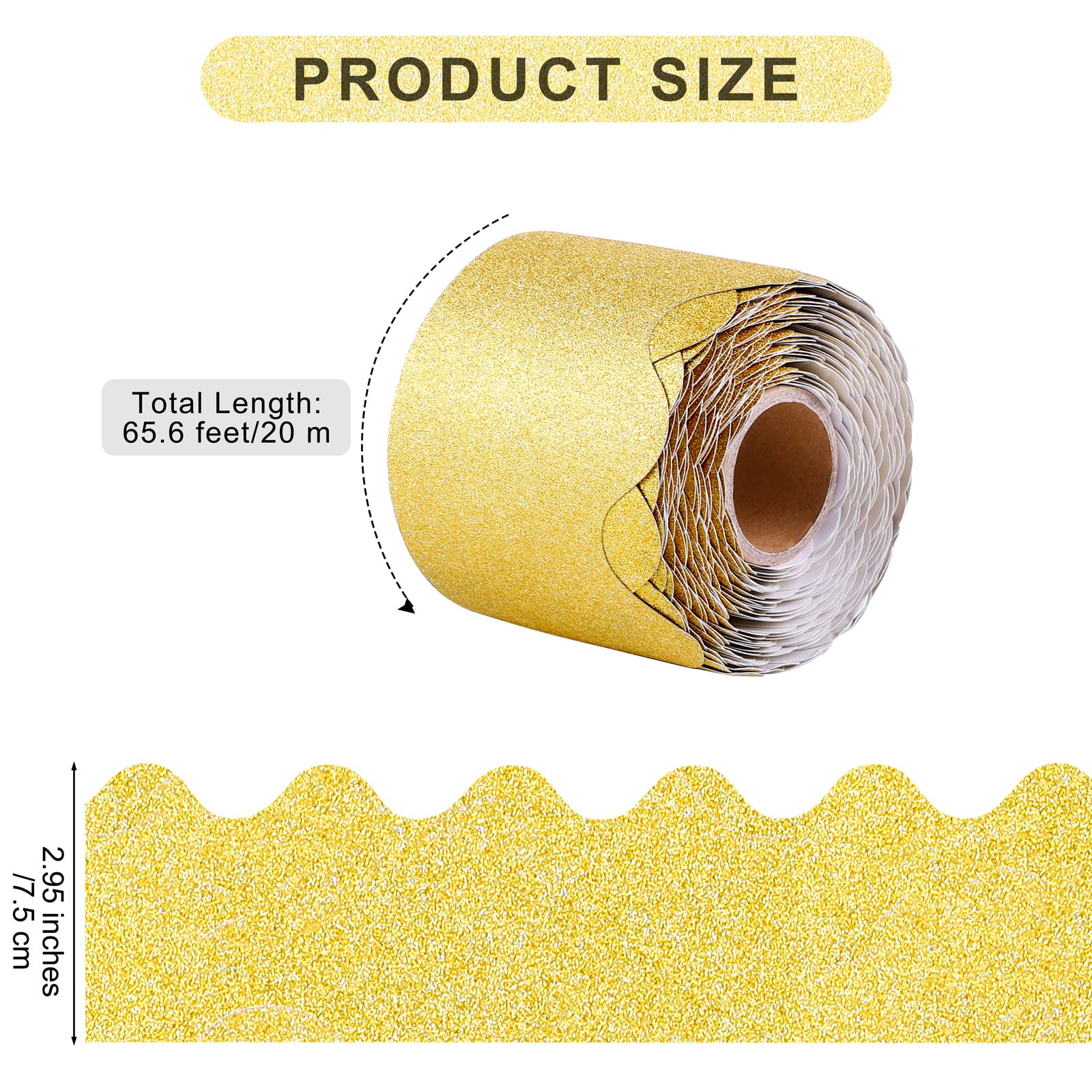 Snapklik.com : Durony 65.6 Feet Bulletin Board Borders Glitter Borders ...