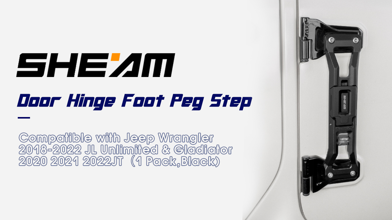 Watch SHEAM Door Hinge Foot Peg For Jeep Wrangler JL Gladiator JT on ...
