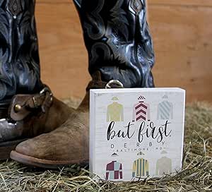 Amazon.com: Wooden Signs With Sayings But First Sign - Sign - Jockey ...