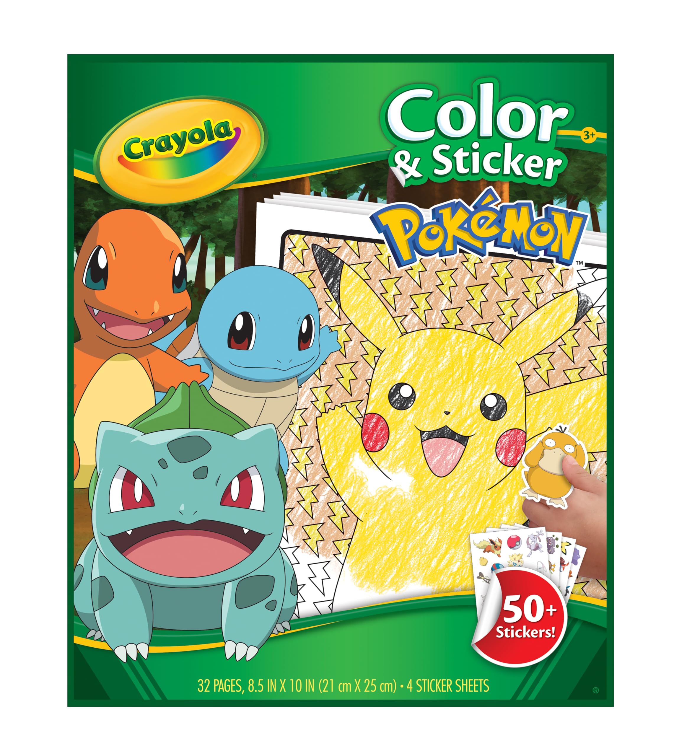 CRAYOLA Pokemon Sticker Colouring Book - 32 Fun Pages and 4 Sheets of ...