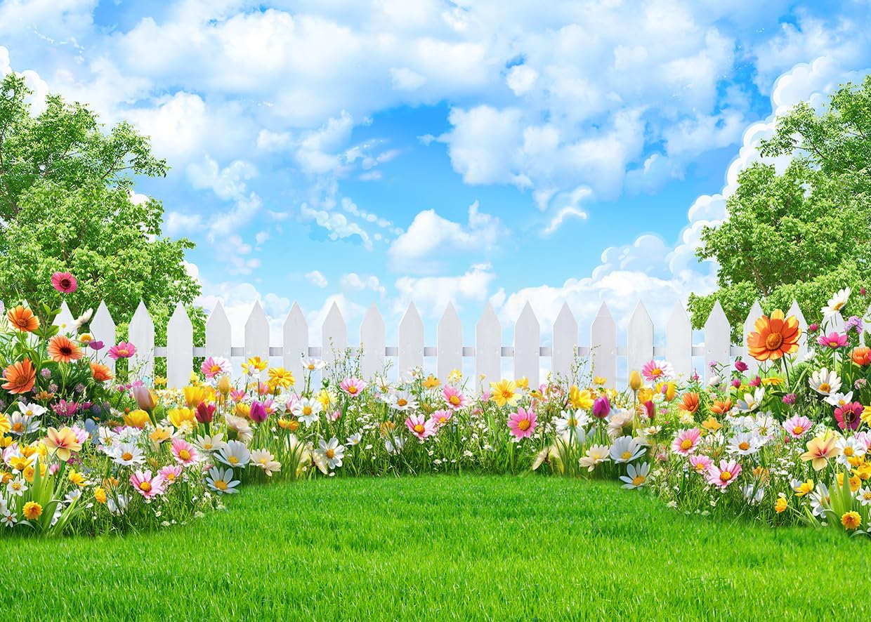 Amazon.com : Alltten 7x5FT Spring Backdrop Spring Photo Backdrop Floral ...